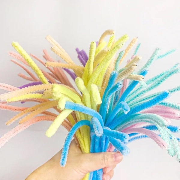 Pastel Colors Pipe Cleaner velvet Sticks – Karachi Stationers
