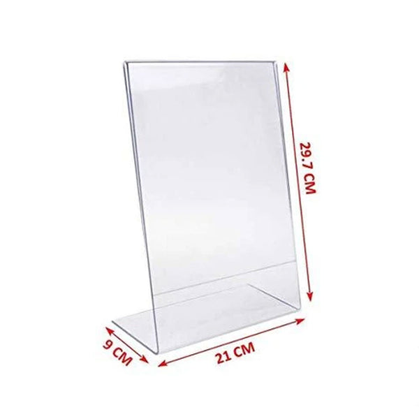 L Type A4 Display Stand Brochure Flyer Holder A4 Acrylic Leaflet Dispe ...